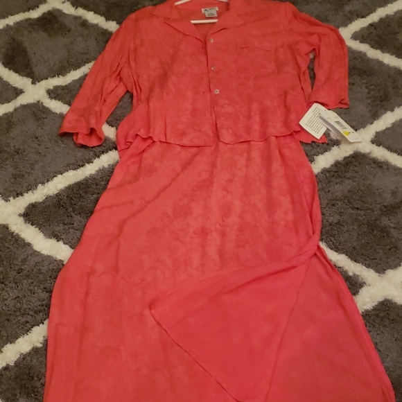 K Studio | Dresses | Coral Dress With Matching Jacket | Poshmark